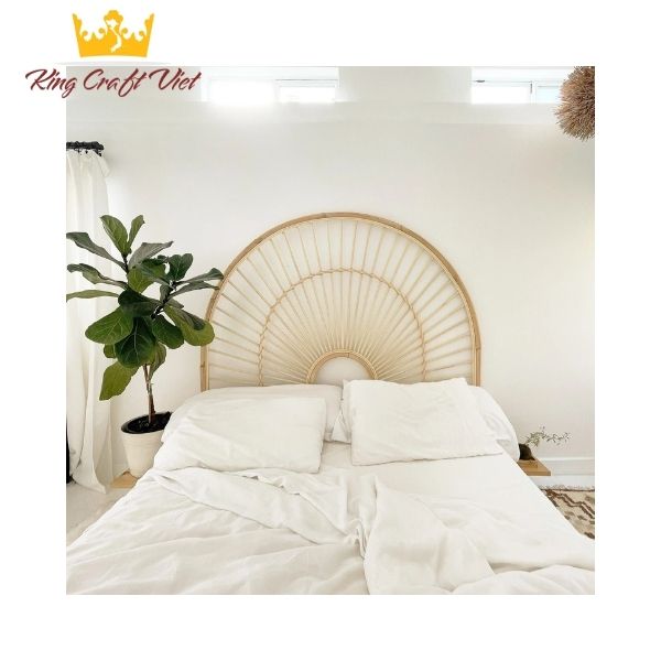 Wholesale King Queen Sunbeam Sun Rattan Headboard Made In Vietnam