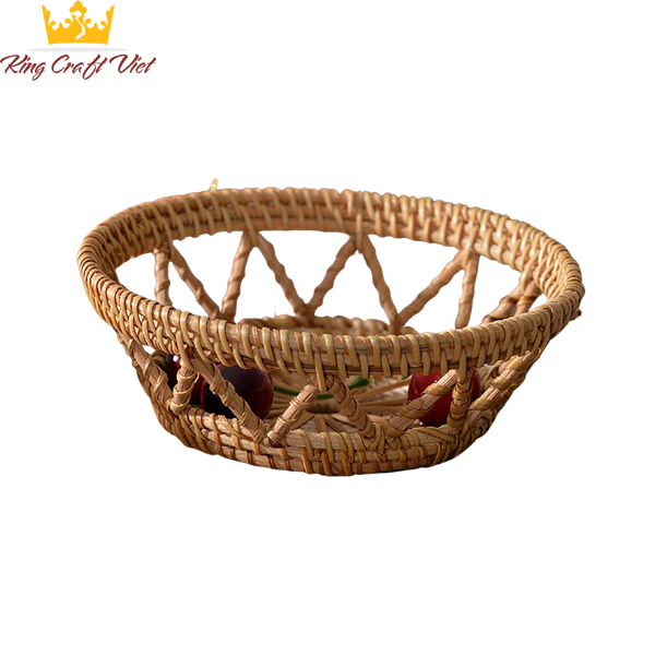 Rattan Food Basket Rattan Hand Woven Storage Fruit Tray made from ...